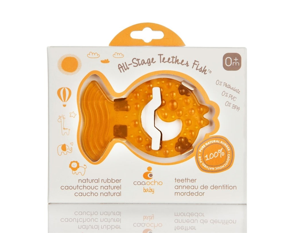 CaaOcho Baby Natural Rubber Teether - Fish – Baby Joy Canada
