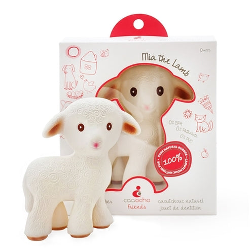 CaaOcho Baby Natural Rubber Teether - Mia the Lamb – Baby Joy Canada